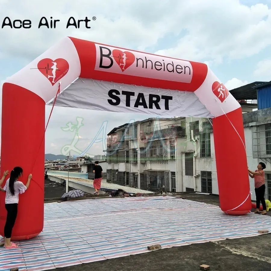 Inflatable Race Arch With Heart Start/Finish Banner For Valentines Day ...