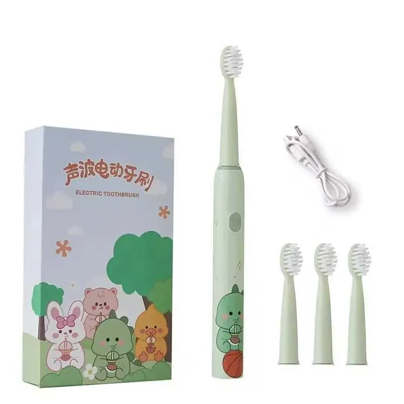 Children Sonic Electric Toothbrush for Kids USB Rechargeable Soft ...