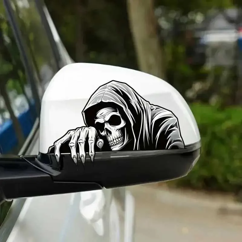 Grim Reaper Peeking Vinyl Decal for Cars Laptops Skateboards Water ...