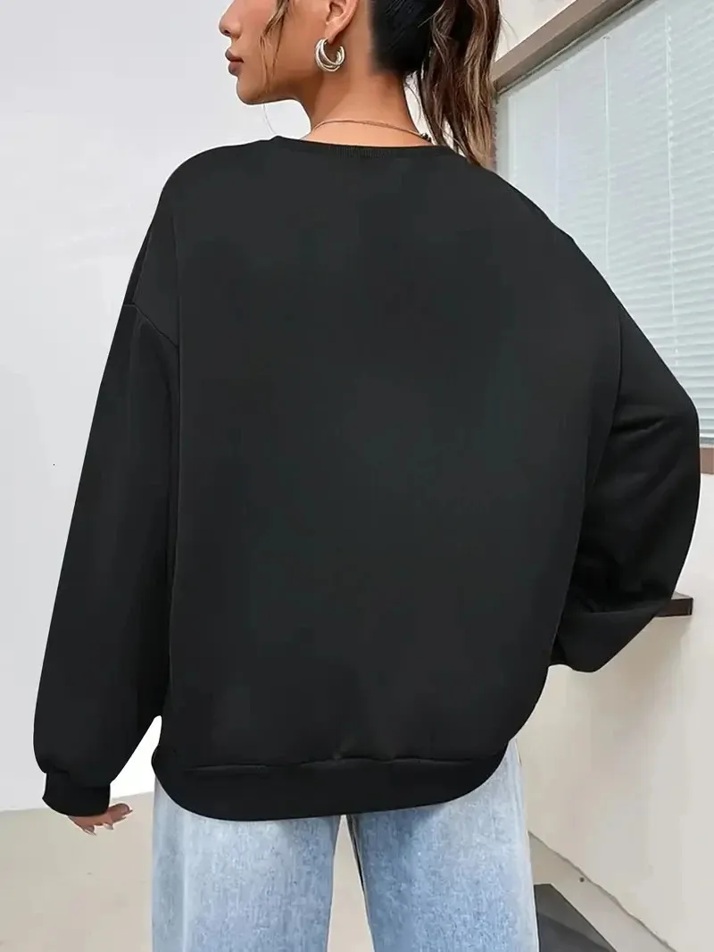 Black Womens Cotton Acetate Pullover Hoodie Short Sleeve Loose Wool ...