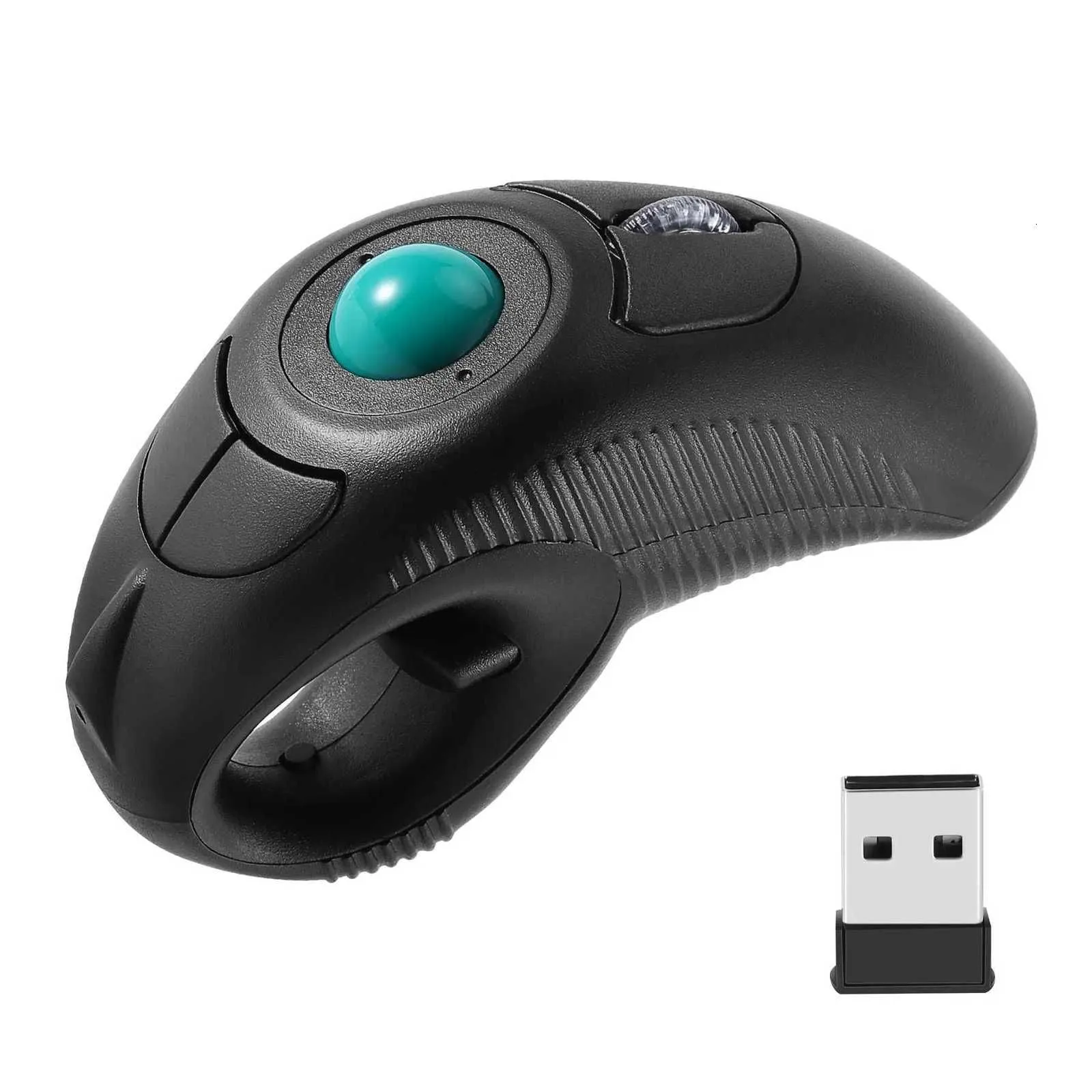 Wireless 24GHz Mini Trackball Mouse Ergonomic Finger Control Model M107 ...