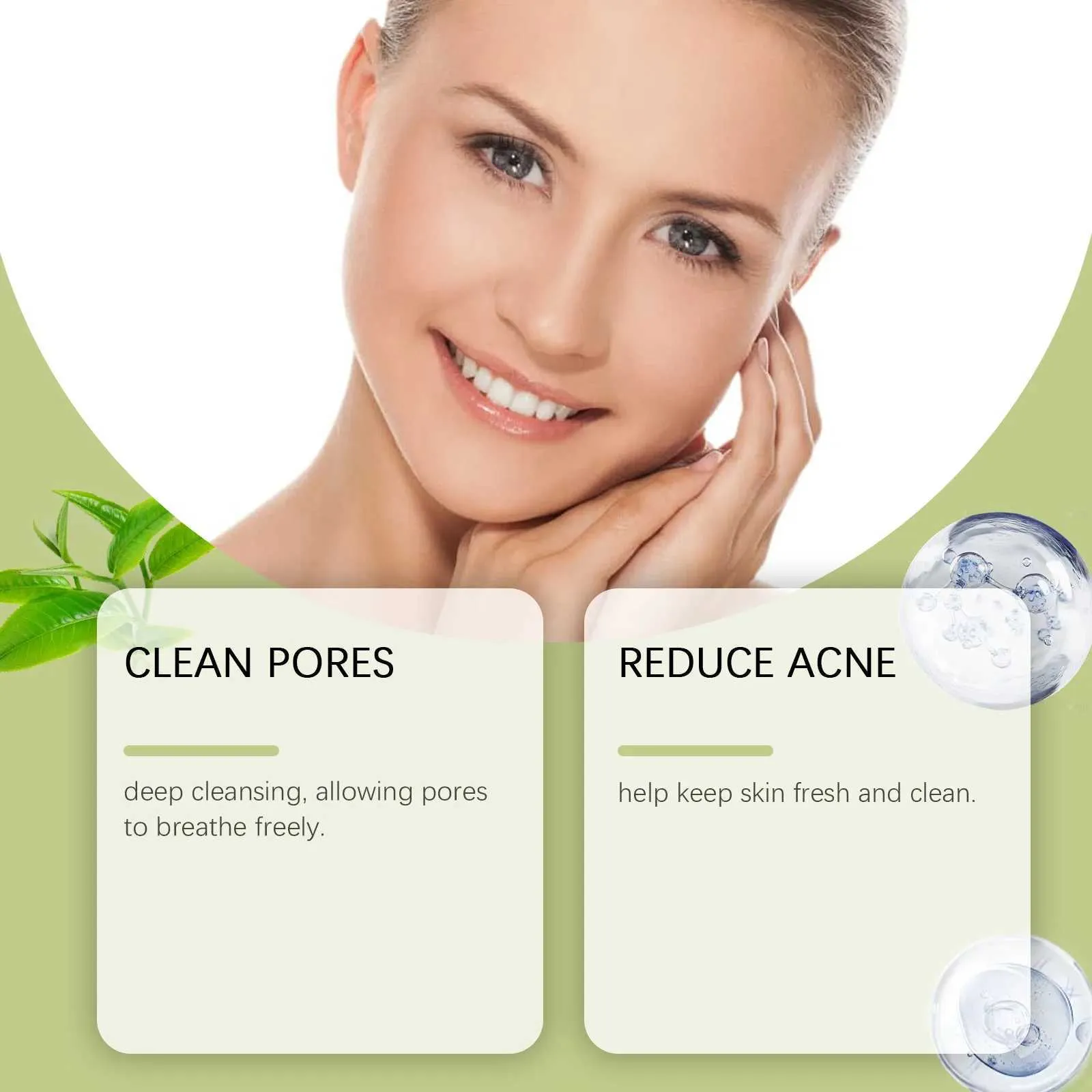 HOYGI 100g Pore Refining Clay Mask Kaolin Tea Extract Deep Cleansing ...