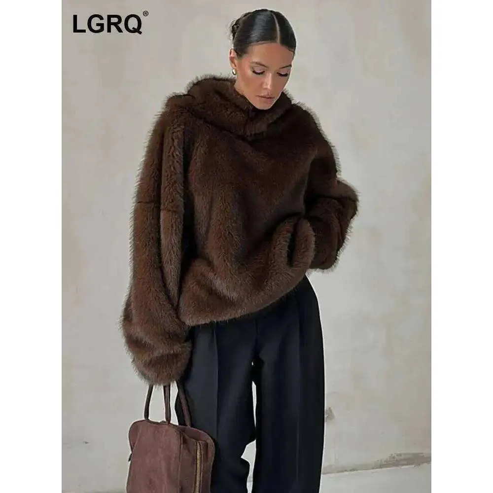 Women's Winter Sweater with Fox Fur Collar and Cashmere Lining ...