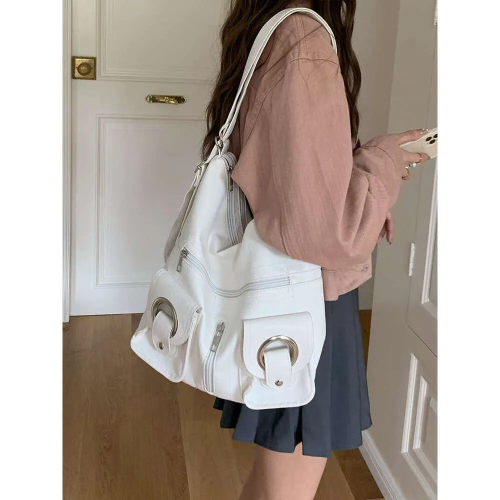 Korean Style PU Leather Tote Bag Large Capacity Shoulder Bag With ...