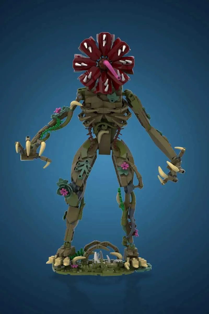 MOC Strangered Things Demogorgon Wooden Model Building Block Horror ...