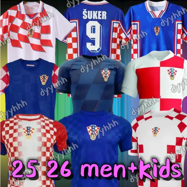 Croacia MODRIC Mens Soccer Jerseys Retro 97 98 National Team Kit With ...