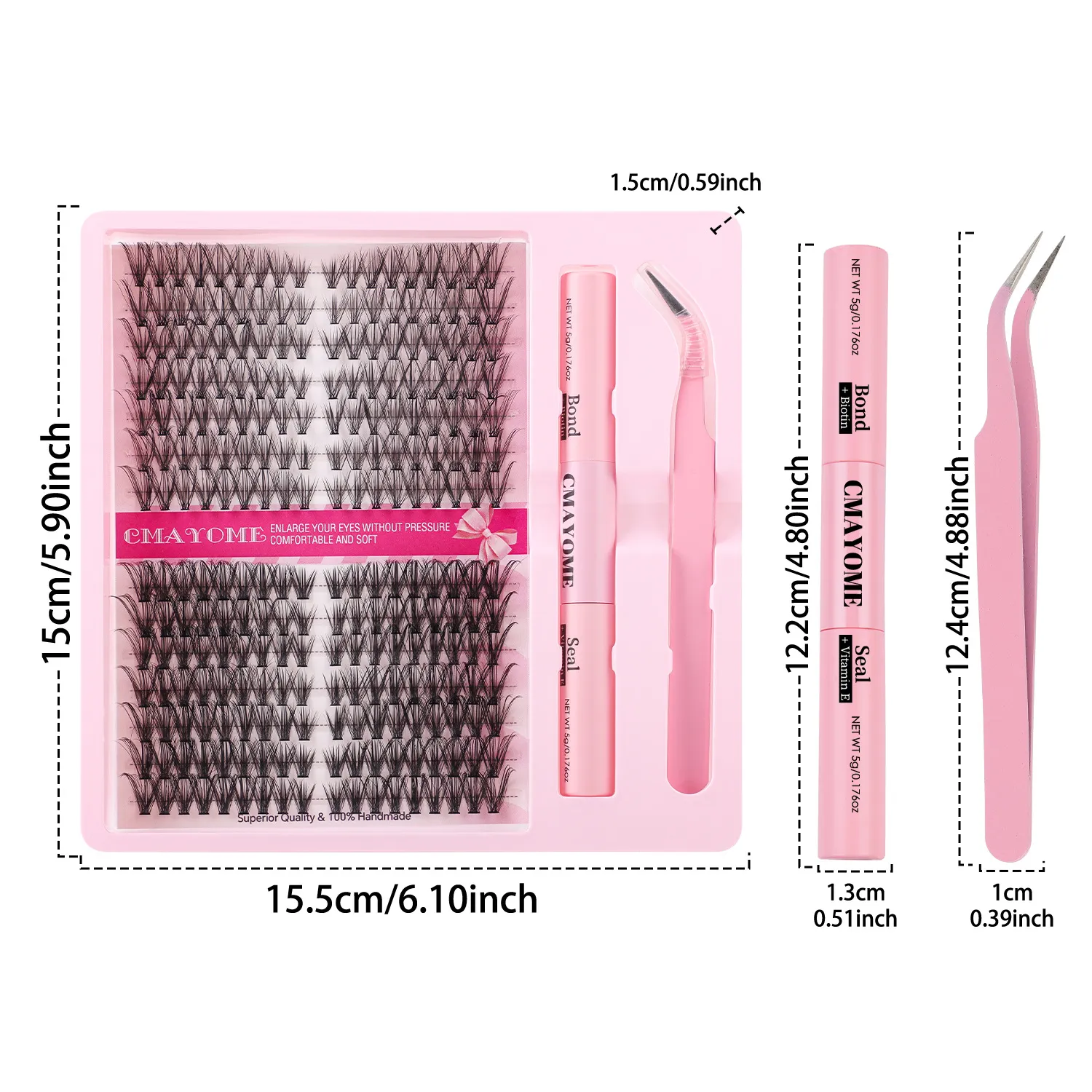 DIY False Eyelashes Thick Fluffy Cluster Lashes Kit Slender Dense ...