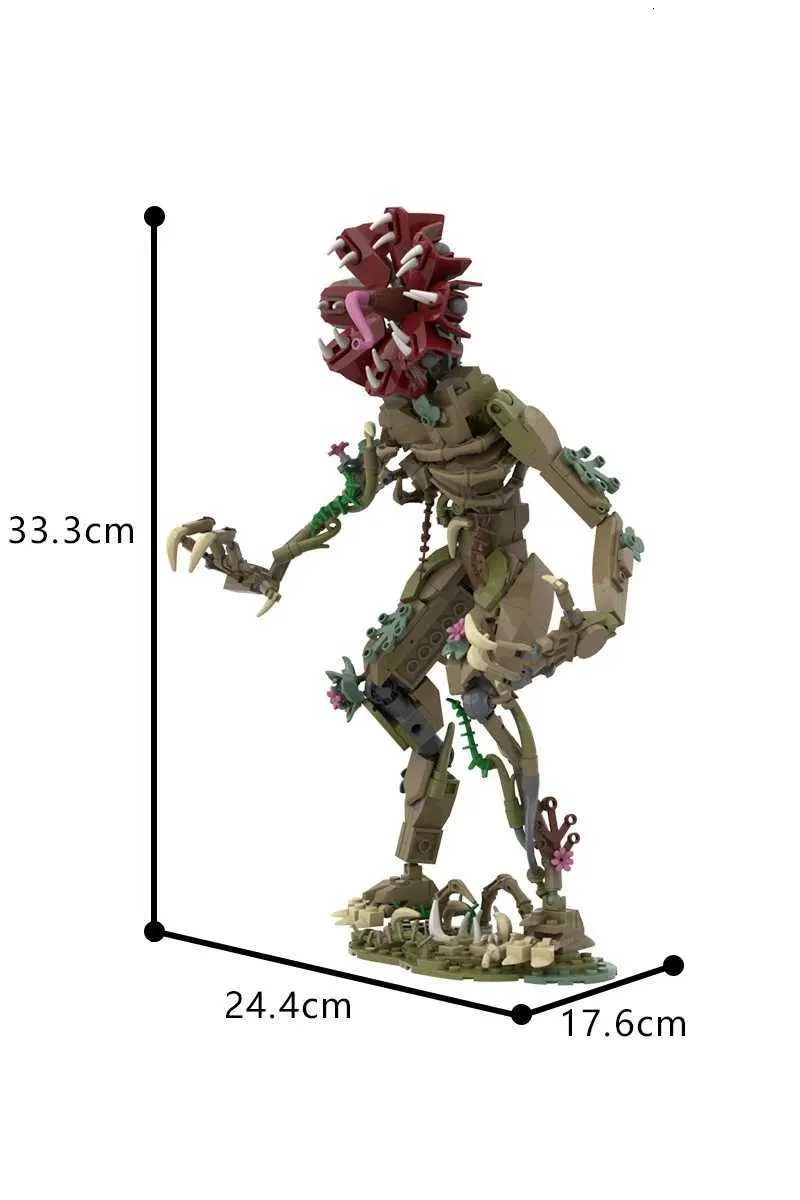 MOC Strangered Things Demogorgon Wooden Model Building Block Horror ...