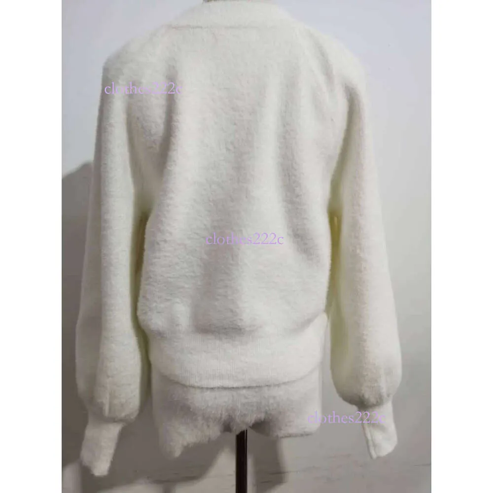 Vintage Shaggy Korea Style White Polyester Cardigan Single-Breasted ...