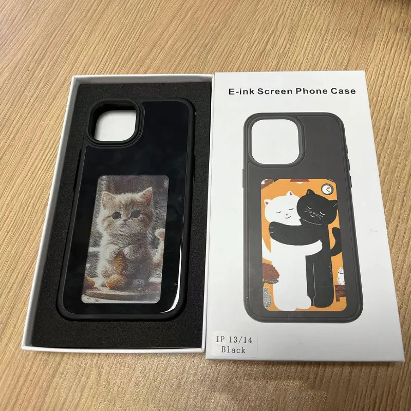 Smart NFC Color E-Ink Screen Fitted TPE Phone Case with Stand for ...