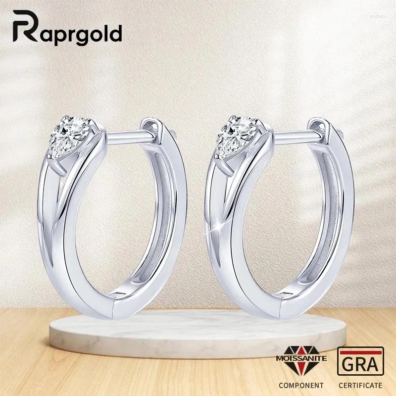 Hoop Earrings 3x4mm Pear Cut Moissanite Huggie Hoops in 925 Sterling ...