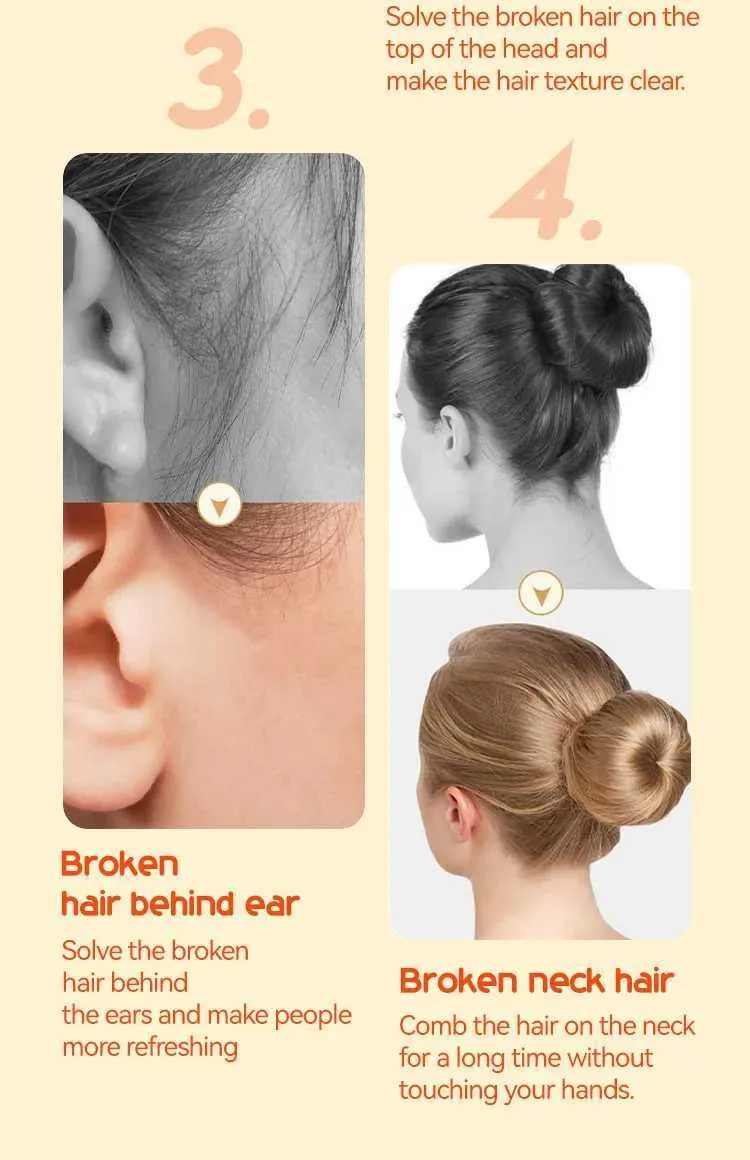 20g Hair Wax Stick Comb Teeth Hair Styling Cream Natural Plant Anti ...