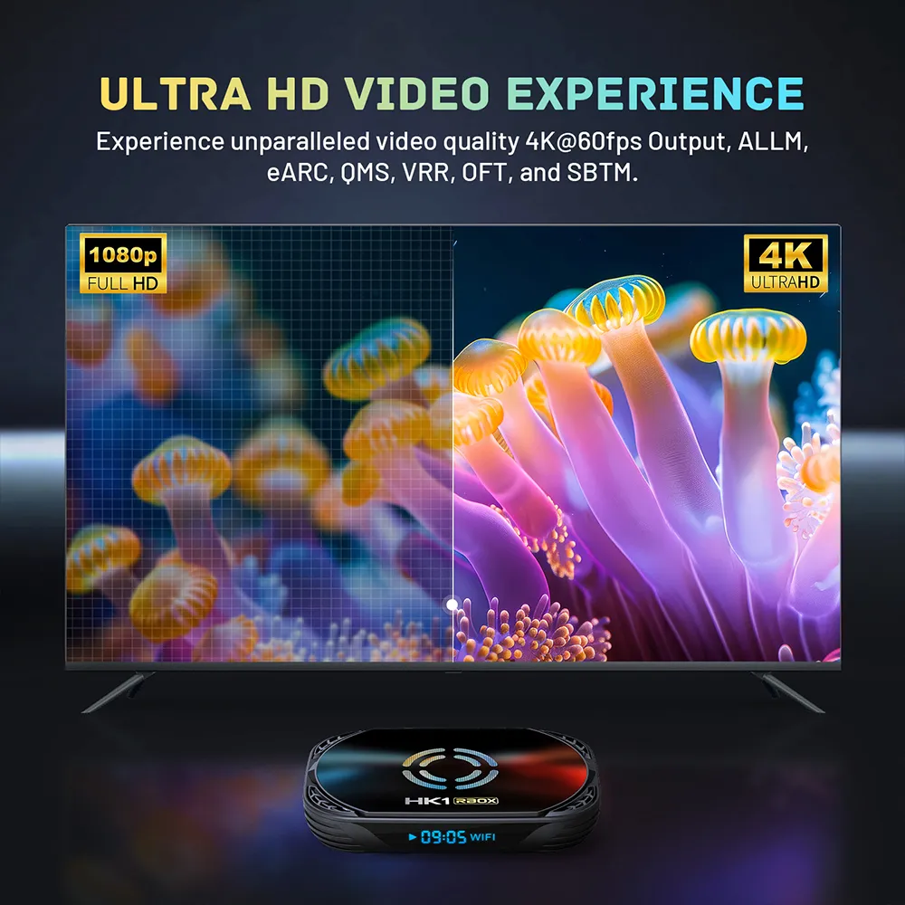 HK1 RBOX X50 Android 14 TV Box Amlogic S905X5M Quad Core 4GB RAM 128GB ...