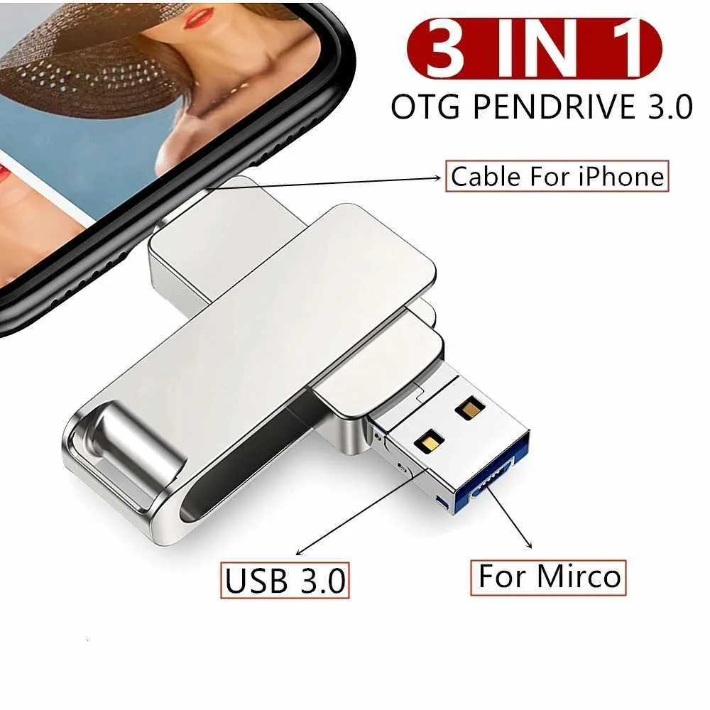 Phone USB Flash Drive 512GB External Storage 256GB 128GB 64GB 32GB for ...
