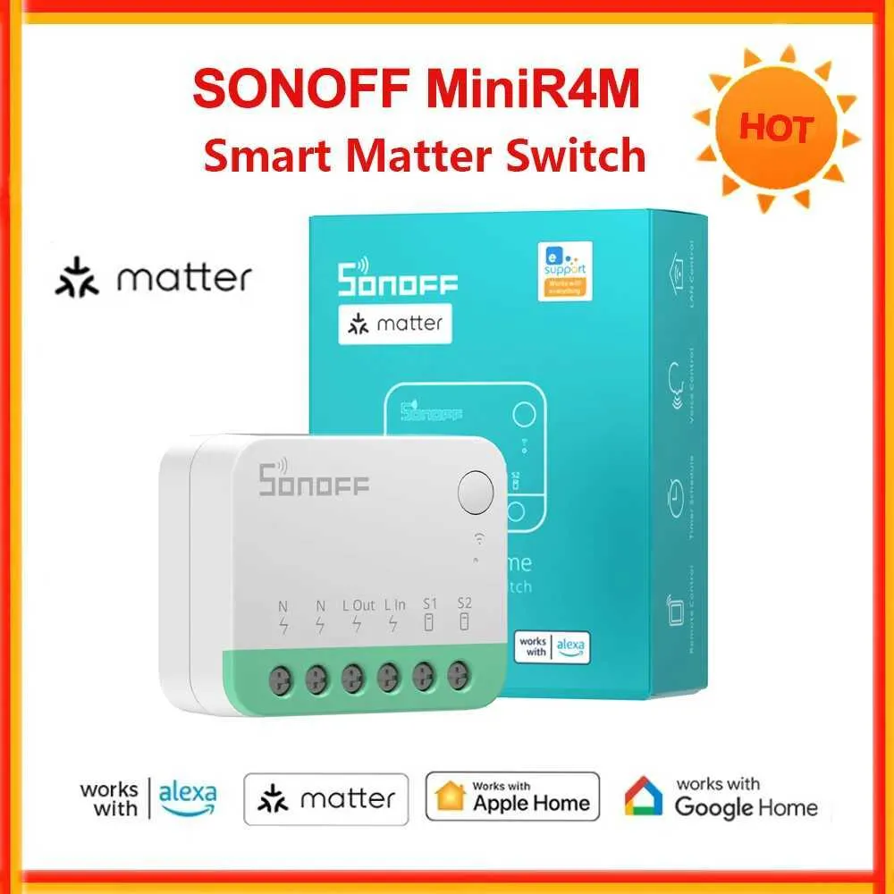 Sonoff Mini R4 Matter minir4m Orange 10A WiFi Smart Touch On/Off Switch ...