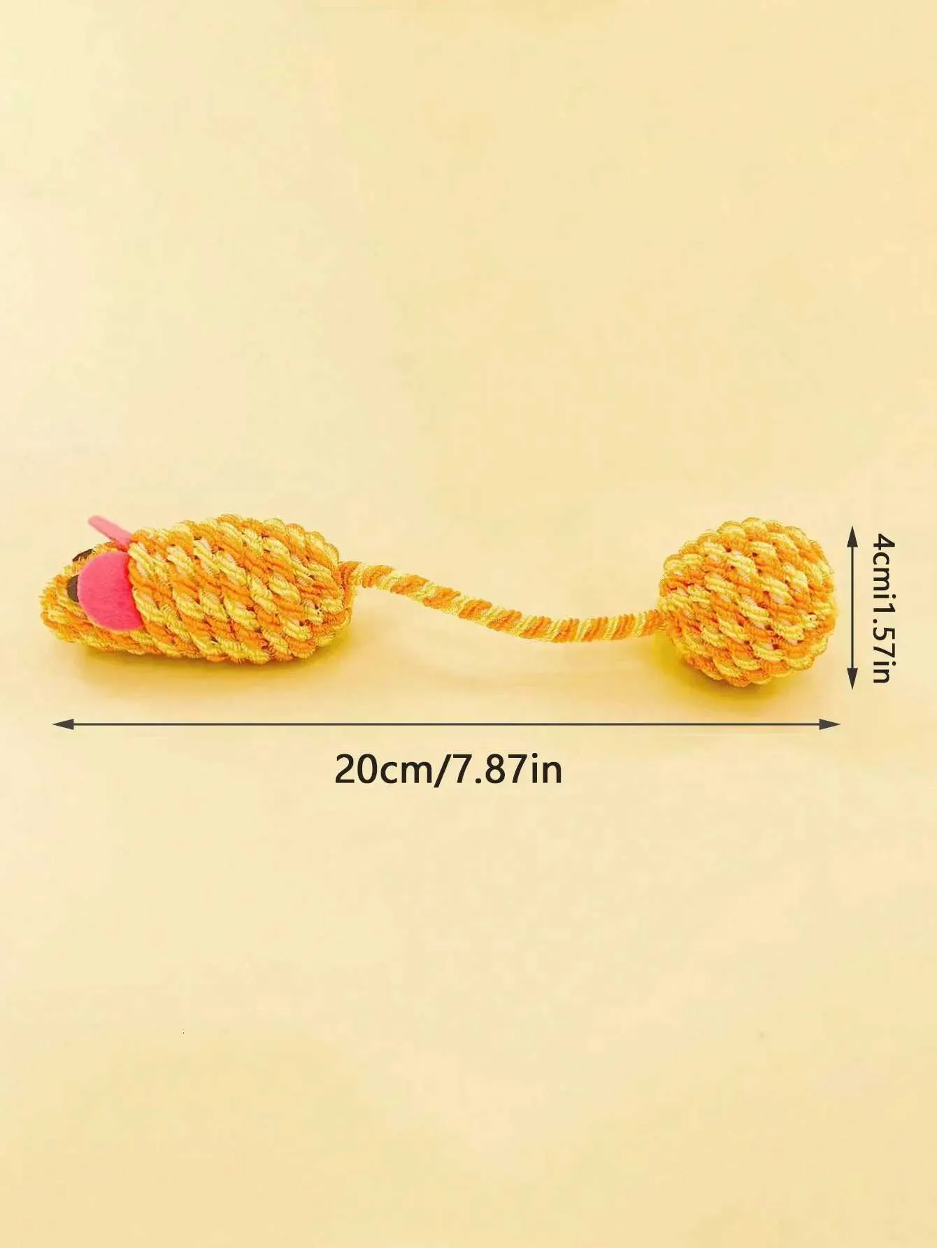 Pet Cat Toy Knitting Mouse Tail Ball Rustling Cat Play Toy for Pet Use ...