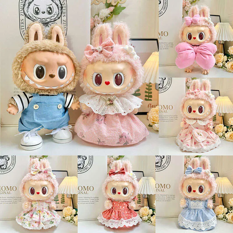 38cm Labubu Doll Clothes Replacement MOKOKO Dress Clay Outfit for Plush ...