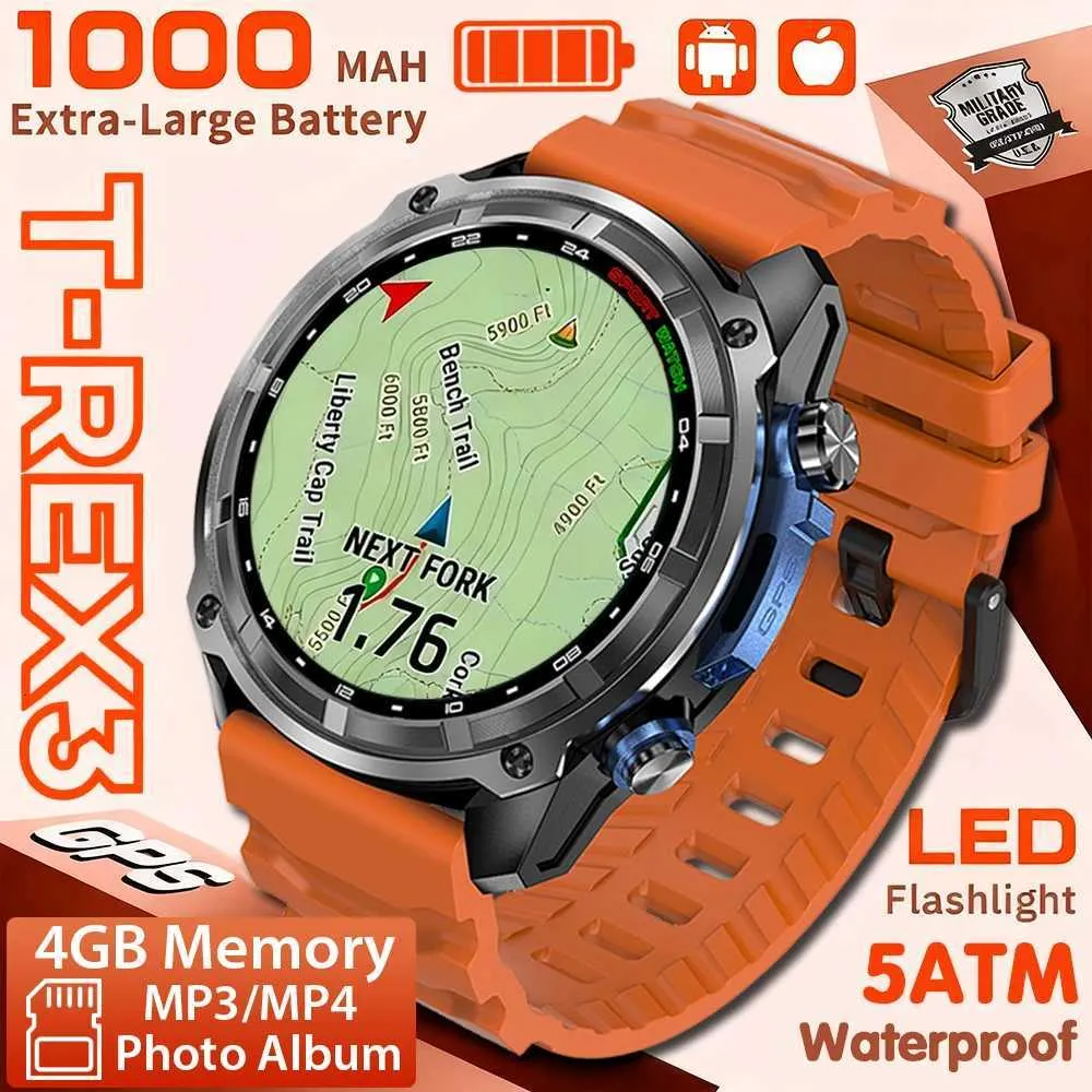 2025 Military Offline Map GPS Smartwatch with 1000mAh Battery, 4GB ...