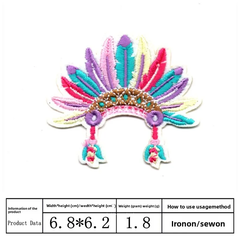 New Leaf Cactus Fabric Embroidery Patch Decorative Iron-On Sewable ...