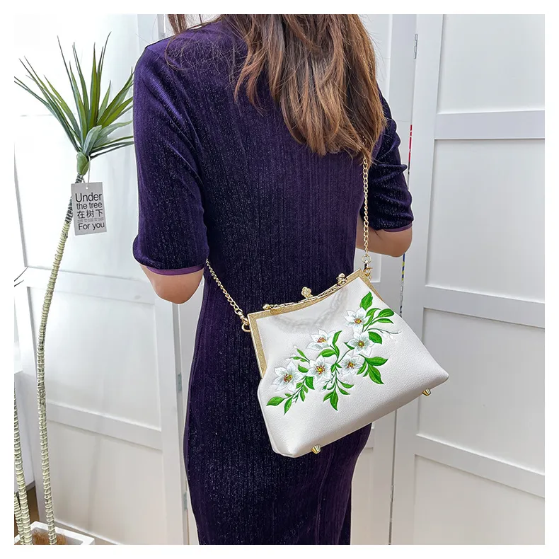 Gold crossbody soft PU bag with lock and single shoulder strap, small ...