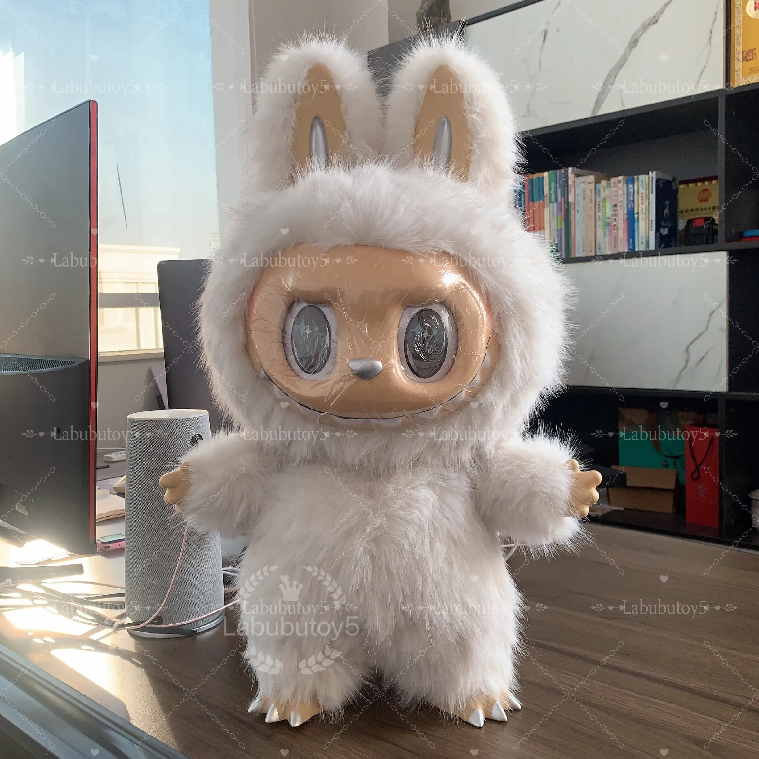 Labubu Monsters Plush Toy Large Size Vinyl Face Doll Soft Plush Filled ...