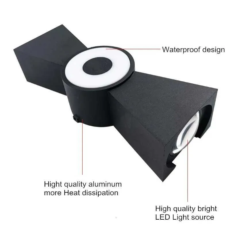 12W LED Outdoor Waterproof Wall Light IP65 Aluminum Porch Garden Lamp ...