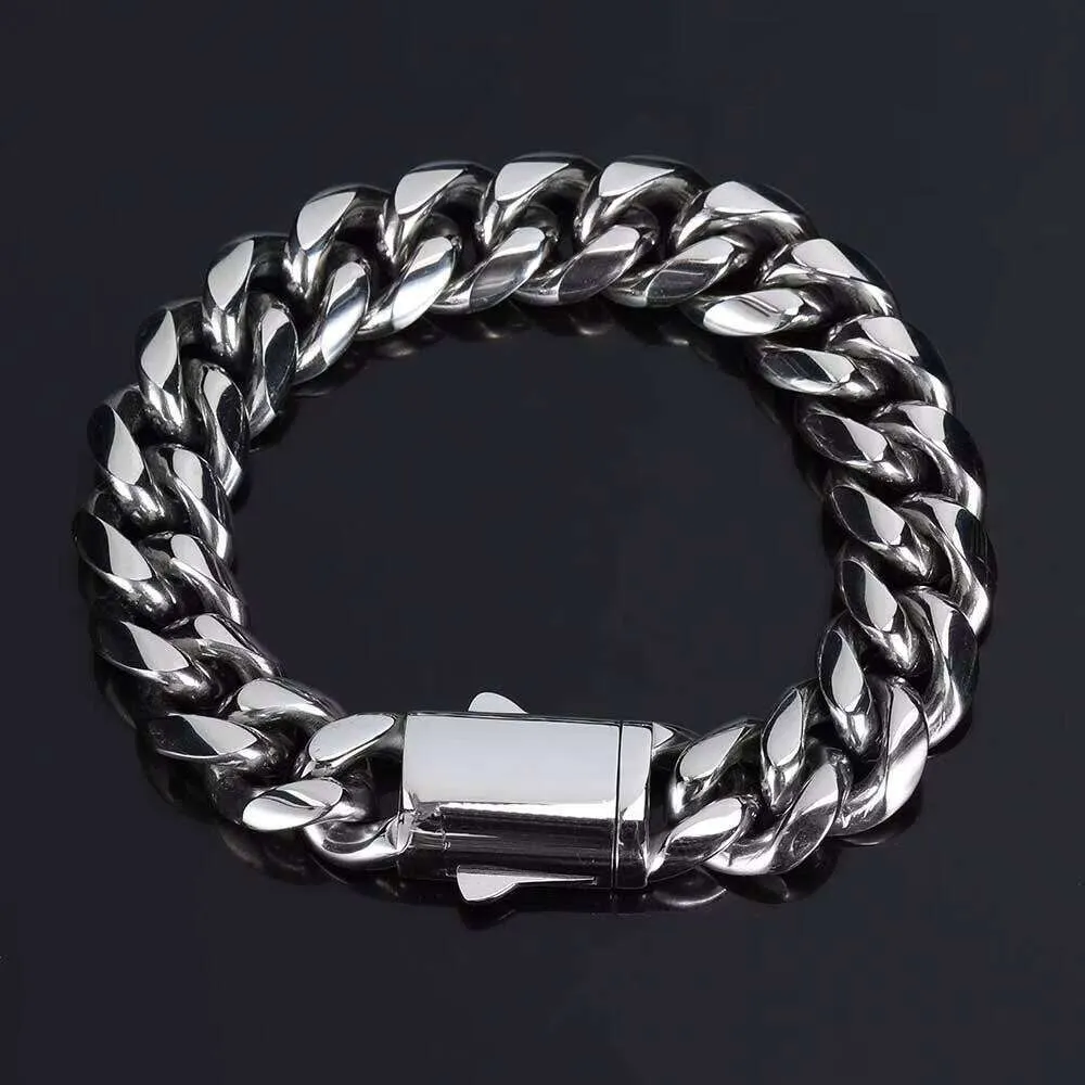 VVS Moissanite 12MM 18K Rhodium Plated 5R Rope Chain Link Bracelet with ...