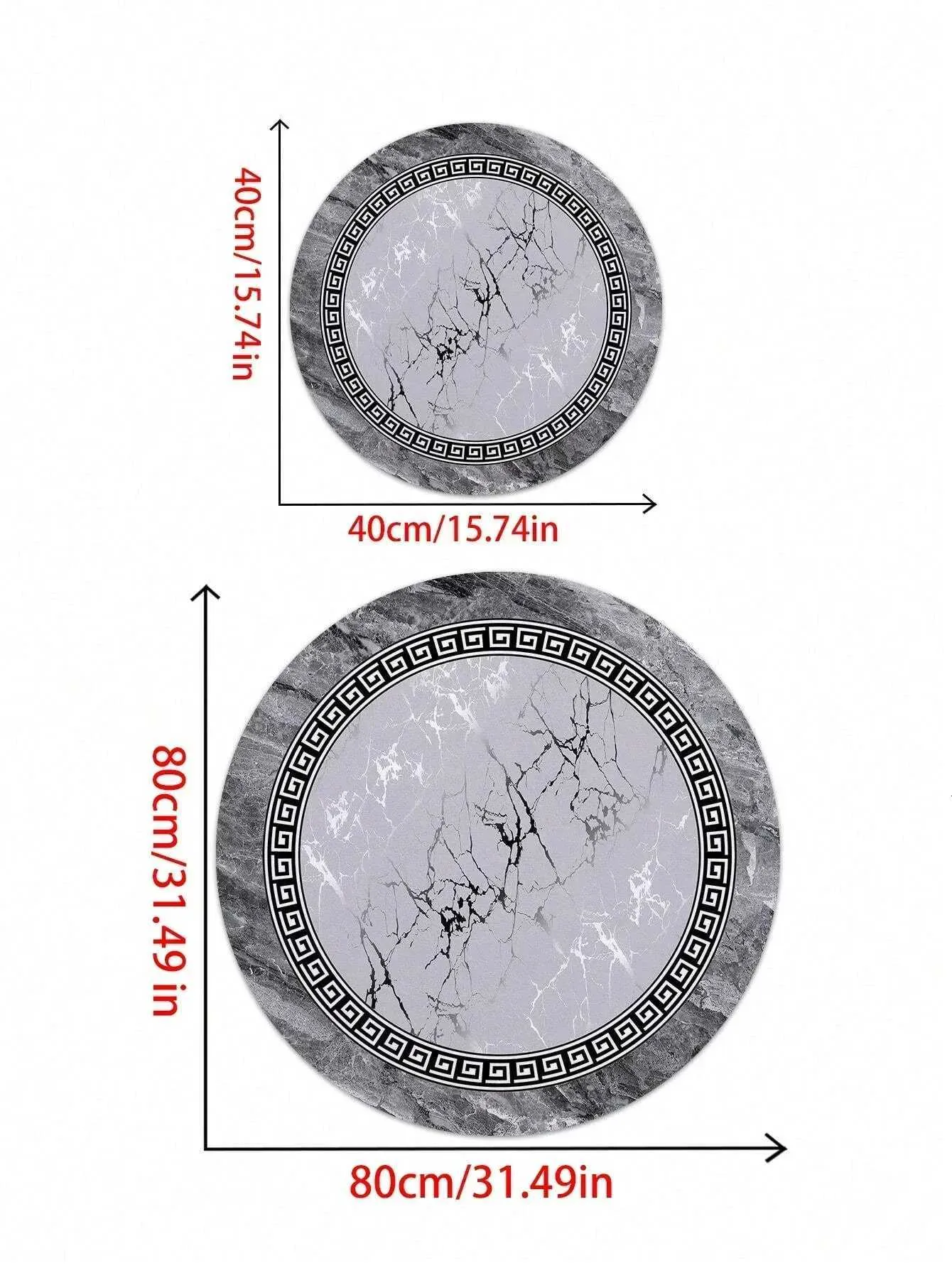 Round Childrens Rug Cartoon Animal Pattern 4 ft Diameter Colorful ...