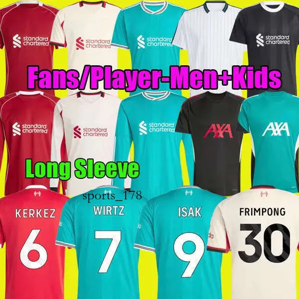 THAILAND 25/26 Salah Wirtz Isak Soccer Jerseys Luis Diaz & Darwin Nunez ...