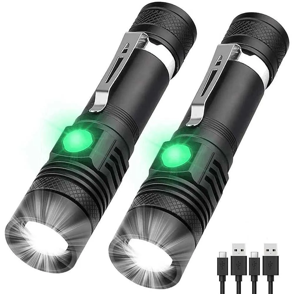X241109 USB Rechargeable Flashlights T6 LED Mini... From Muyang_li1 ...