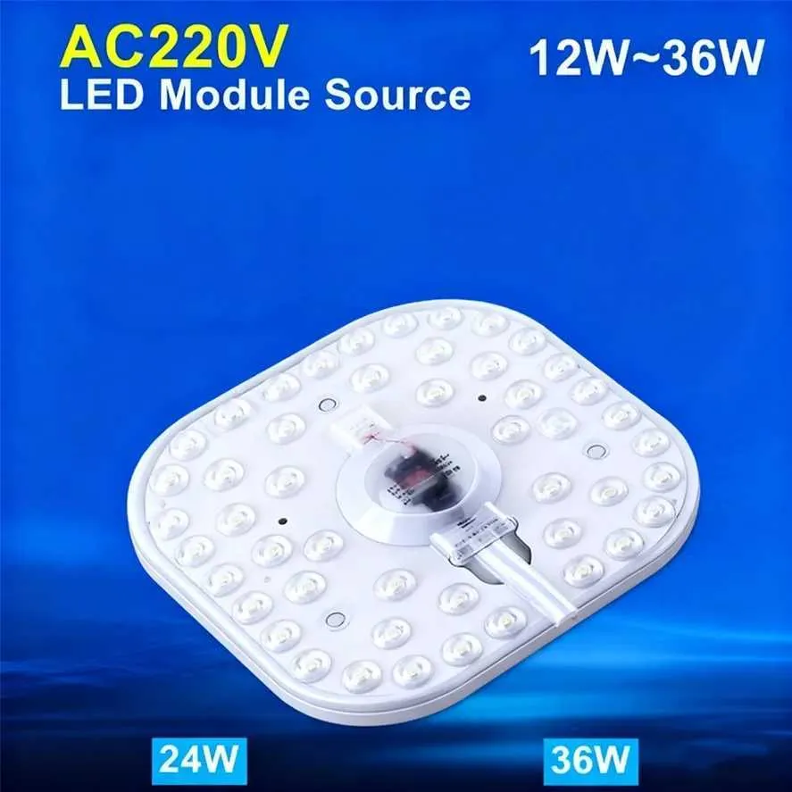 Square LED Panel Ceiling Light Module with Magnet Clasp Bronze Body ...