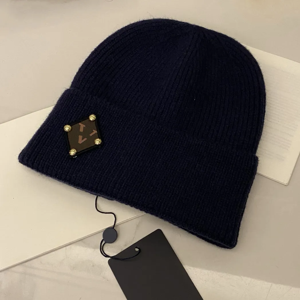 Designer Beanie Caps Winter Hats for Women Men Cotton Embroidered ...