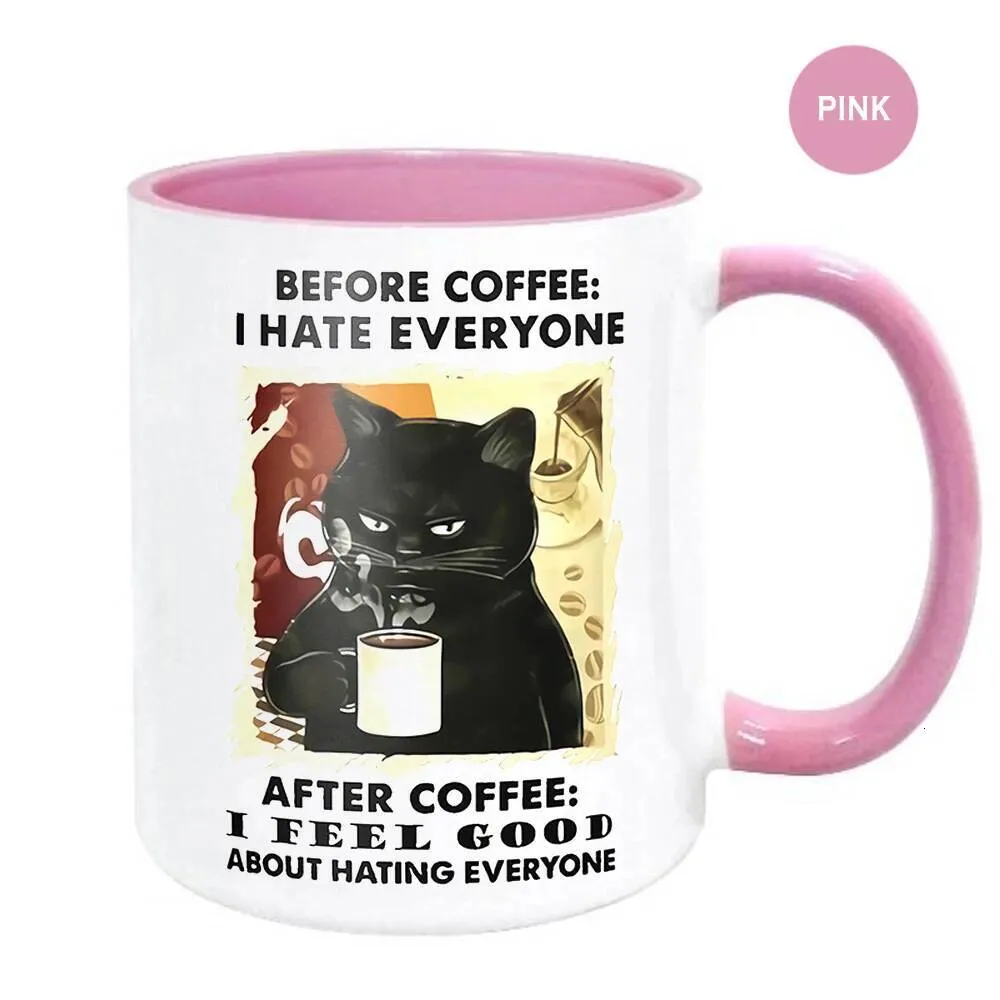 Ceramic Coffee Mug with Cat Design, 8-10 oz Capacity, Handgrip, Spoon ...