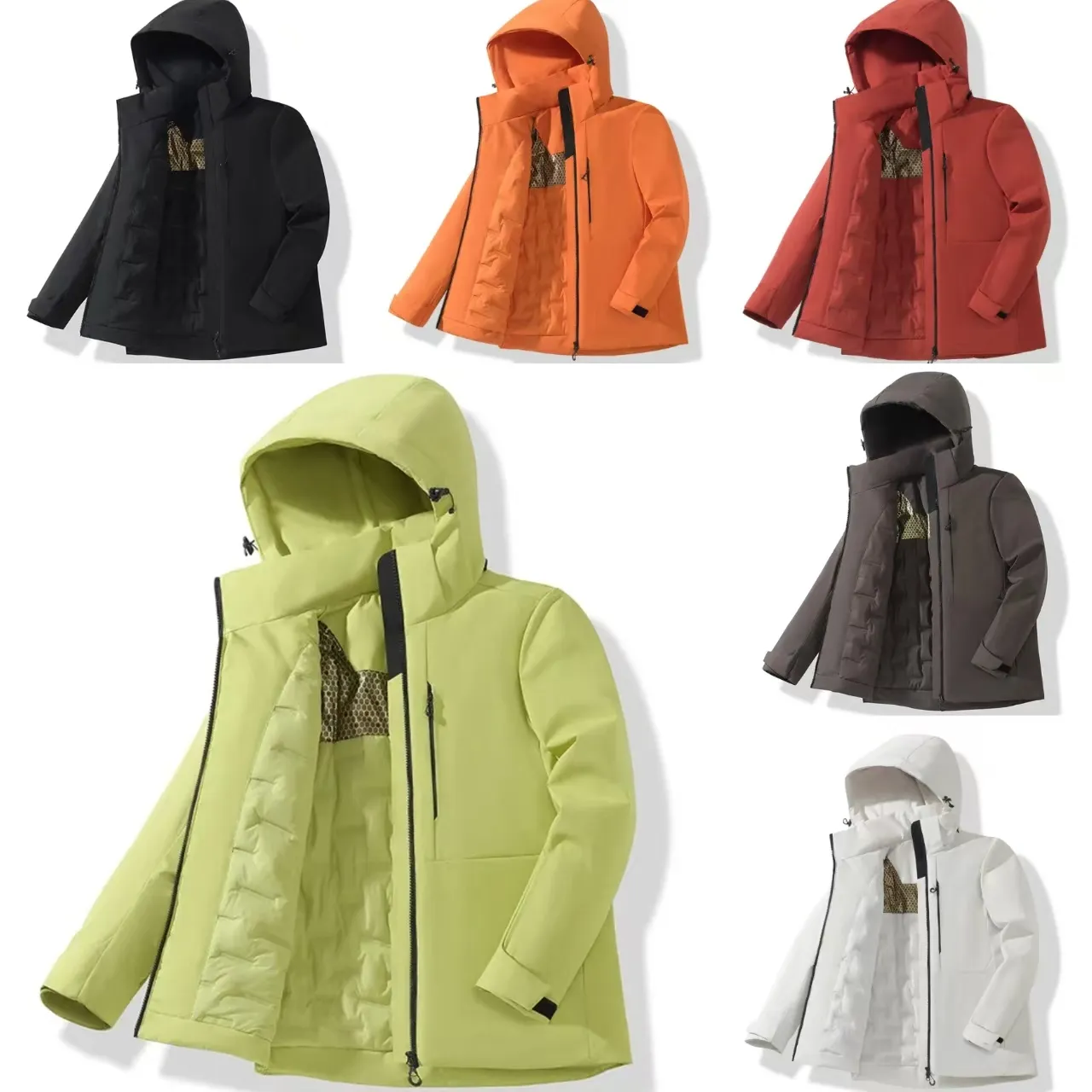 JNLN Waterproof Fleece Jackets For Men And Women Thermal Windbreaker ...