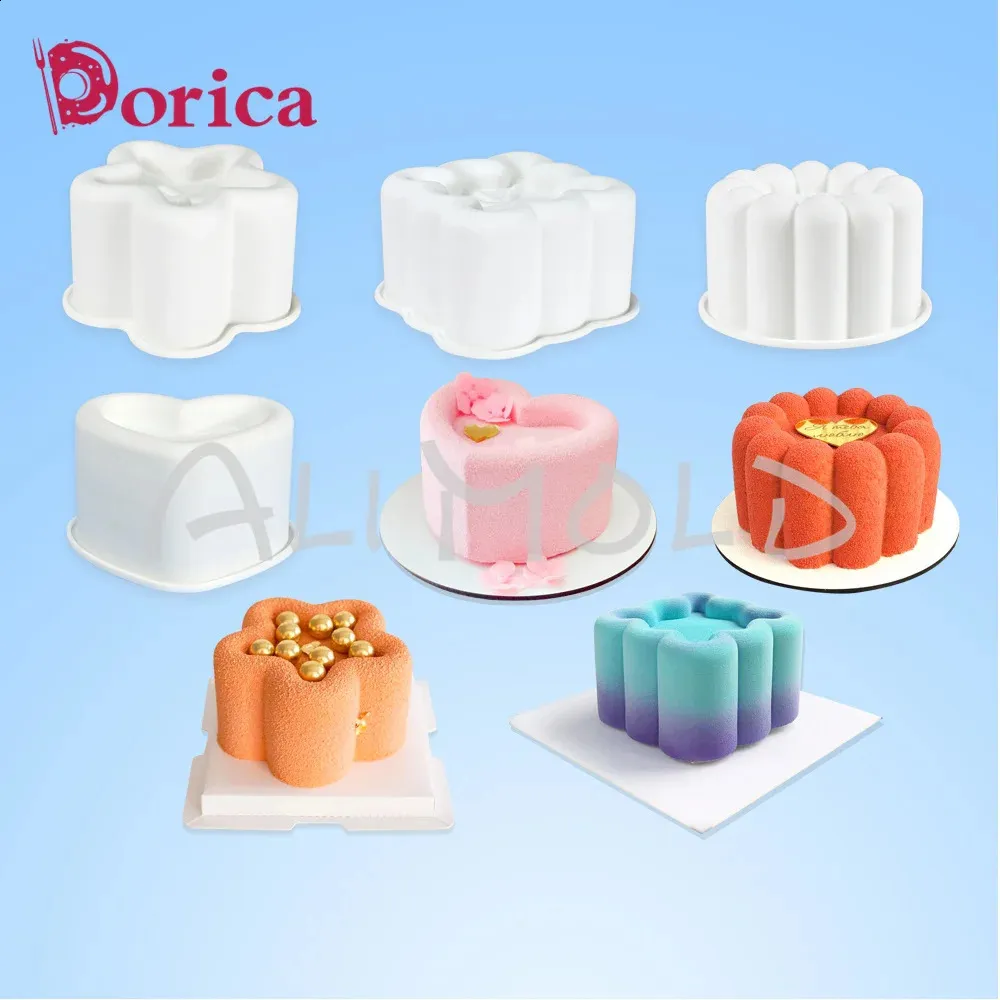 Dorica Silicone Mold Set for Baking and Crafting, Round Heart Star ...