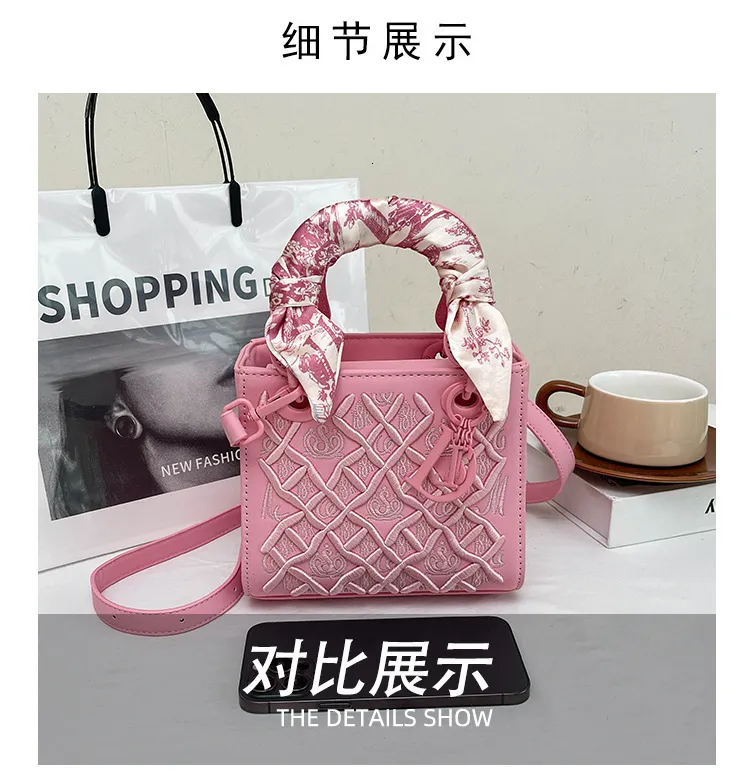 Medium PU Embroidered Crossbody Bag for Women with Single Strap and ...