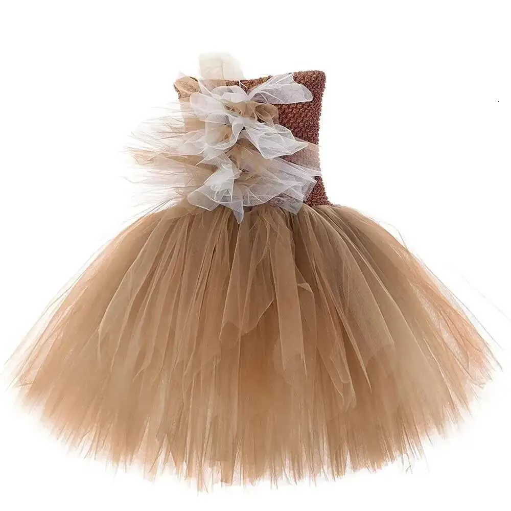 Baby Girls Brown Horse Ballet Tutus Dress with Horsehair Hat for Kids ...