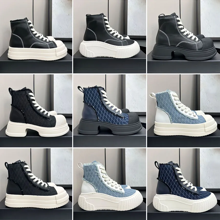 Bulk C Letter Designer Genuine Leather Platform Sneakers Height ...