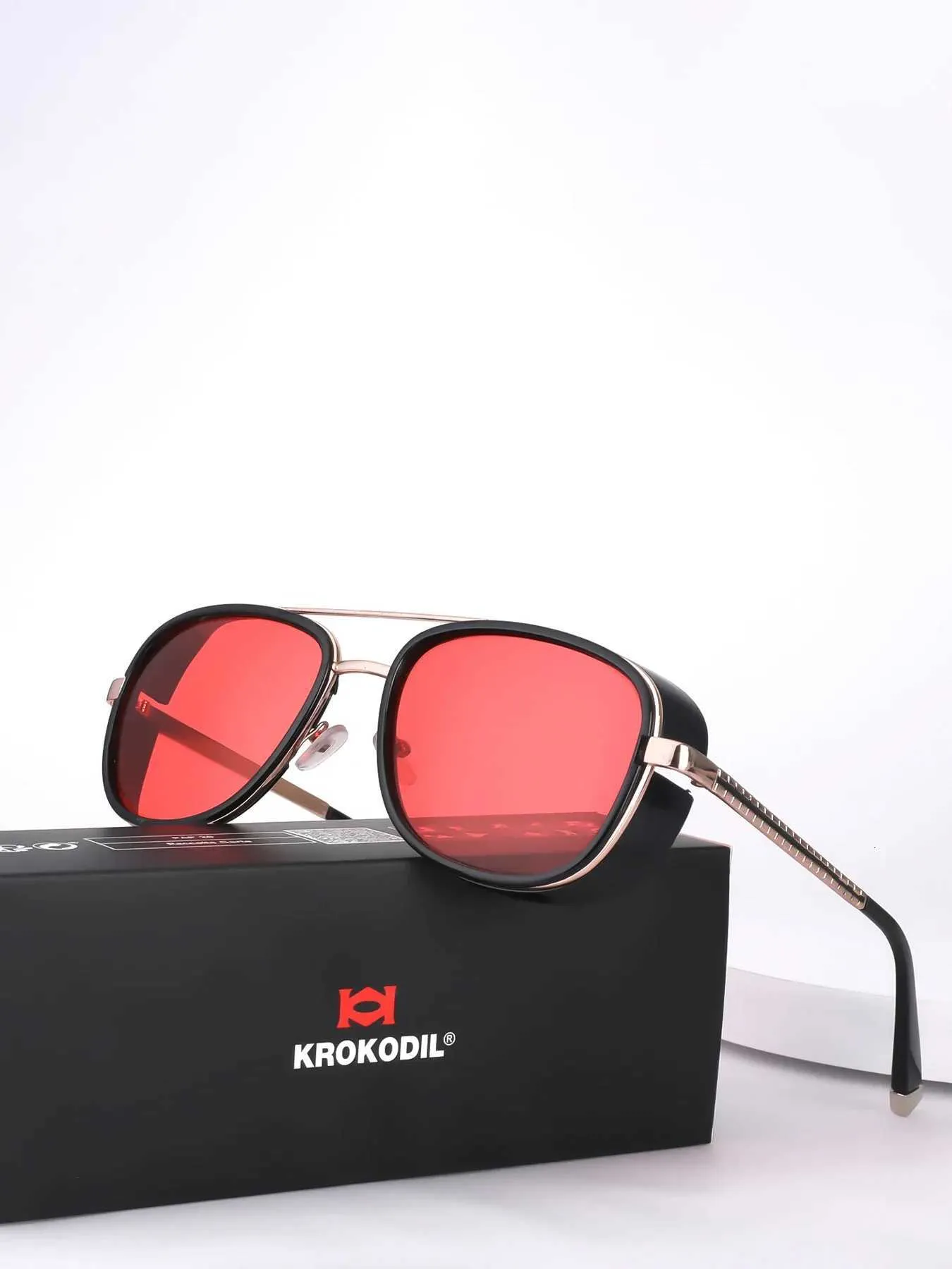 Tony Stark Sunglasses Men Vintage Steampunk Outdoor Sports PC Frame ...