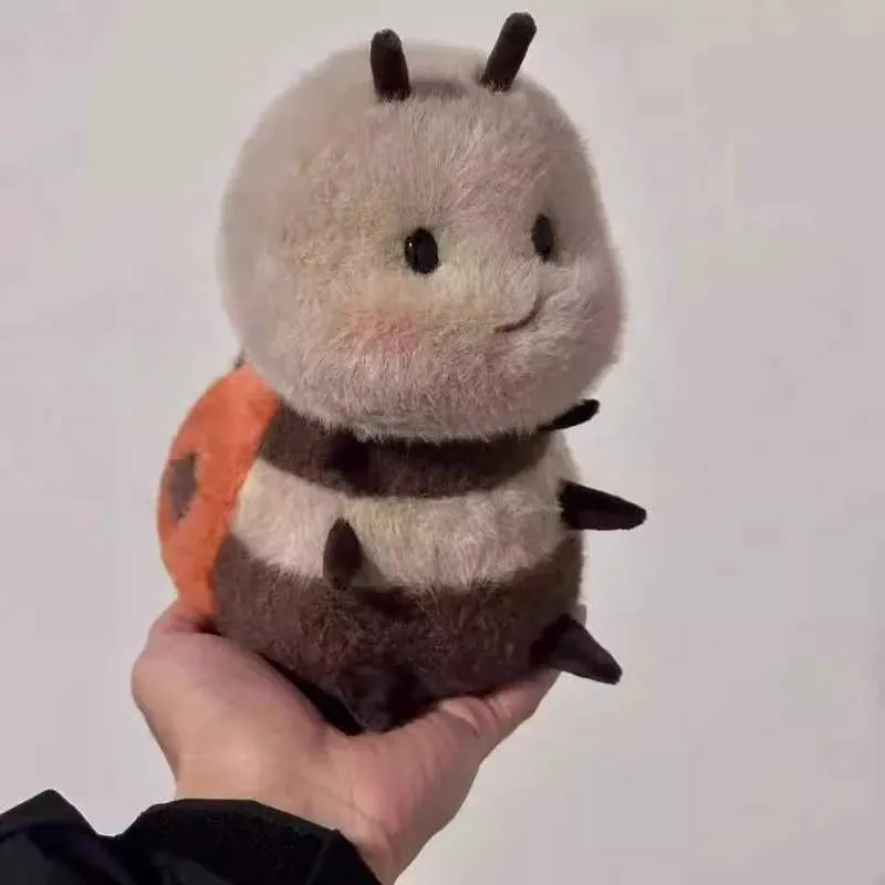 20 cm Cute Fluffy Ladybug and Little Bee Stuffed Insect Toys with Wings ...