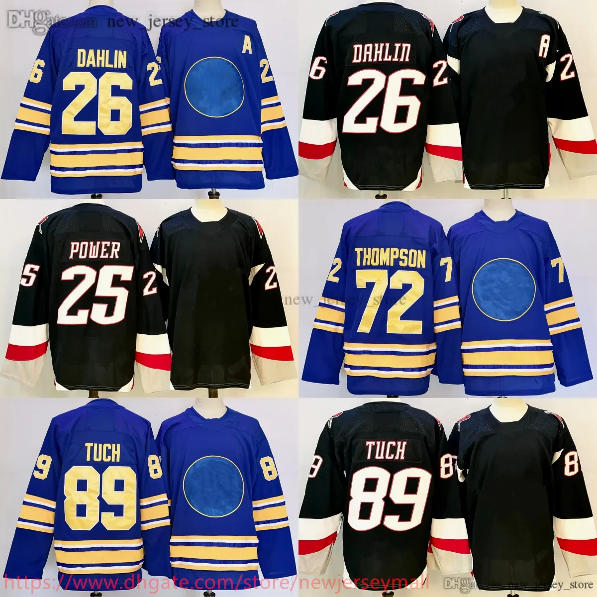 2025-26 New Hockey 26 Rasmus Dahlin Jersey Embroidery Ice 72 Tage ...