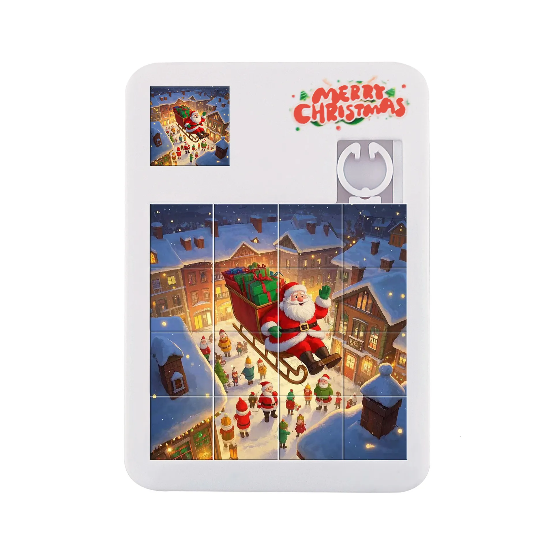 Cross-Border Christmas Pattern 16-Grid Maze Educational Toy Plastic ...