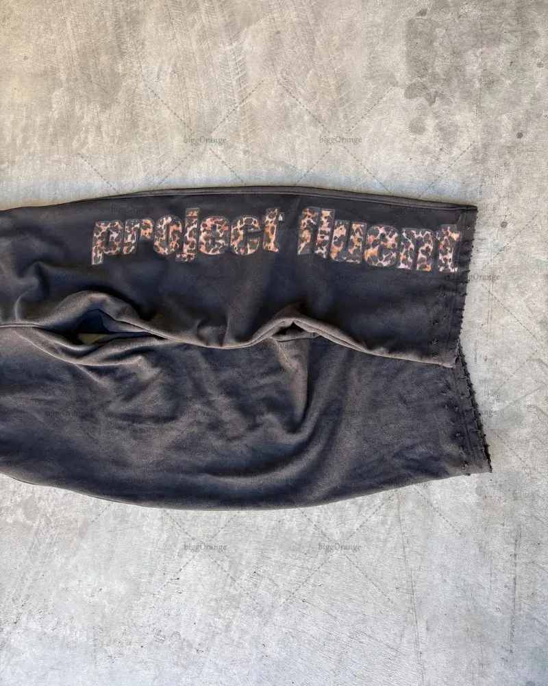 Y2k Streetwear Harajuku Retro Letter Printing Oversized Sports Pants ...