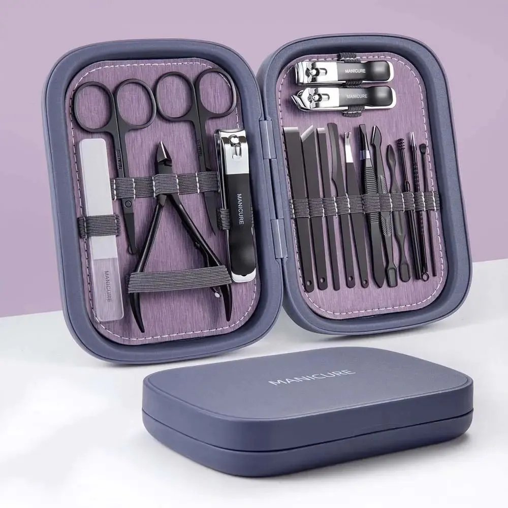 Earpick Nail Clippers and Tweezers Manicure Set with Cuticle Nipper and ...