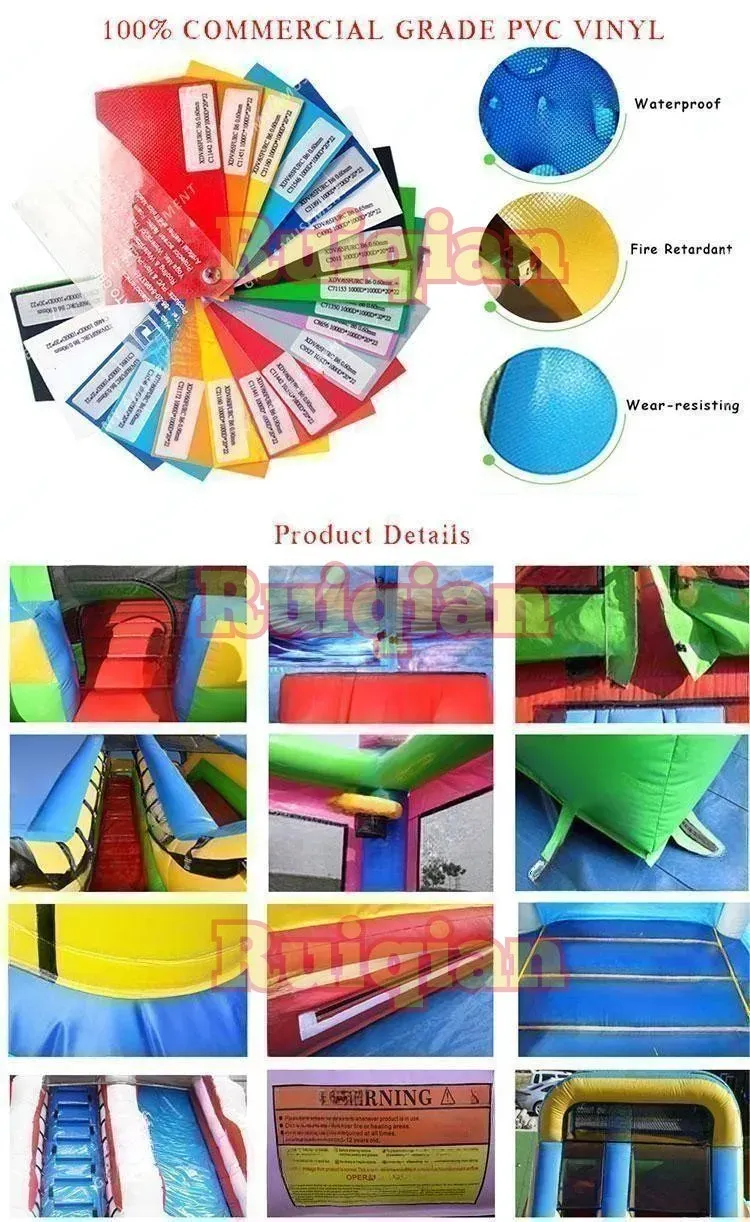 Inflatable Bouncer Water Slides 19.7x23x14.8 ft Outdoor Commercial PVC ...