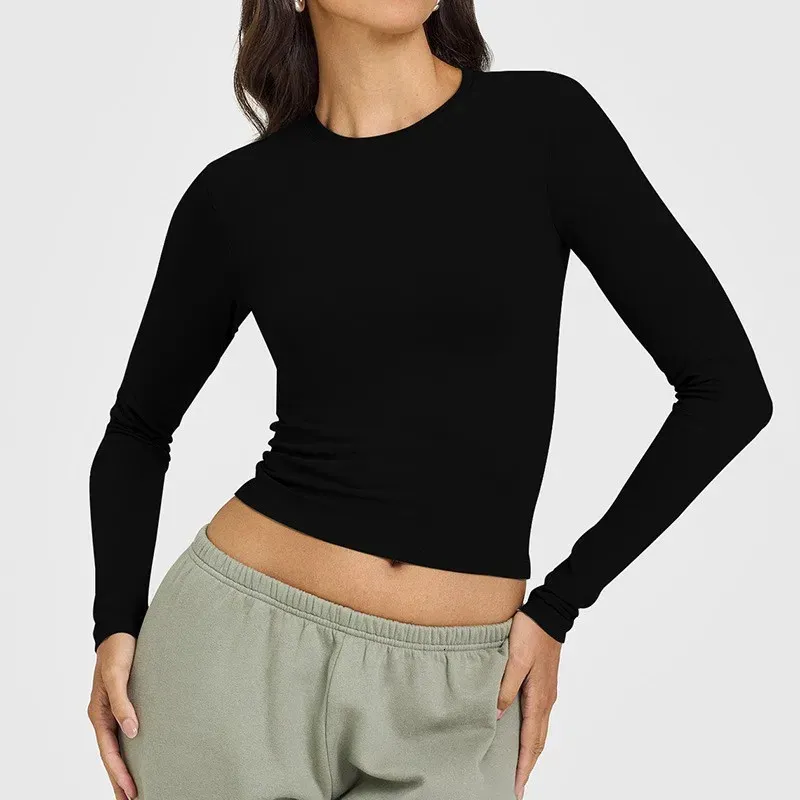 Mens Seamless Spandex Long Sleeve Exercise Top for Running Fitness and ...