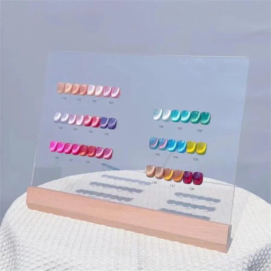 DIY Acrylic Nail Art Sample Display Board Transparent Portable Gel ...