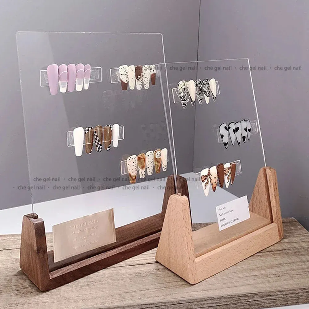 Acrylic Magnetic Nail Display Stand for Fake Manicure Tips Professional ...