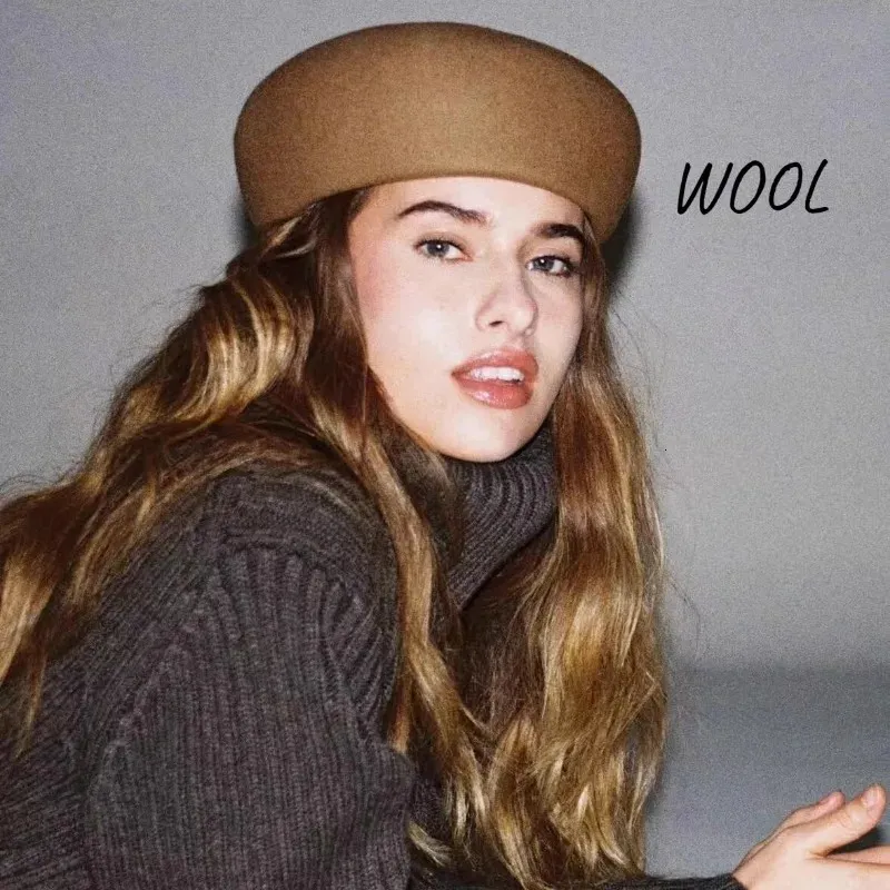 Britain Elegant 100 Wool Felt Blocked Berets for Women Kids Bread ...