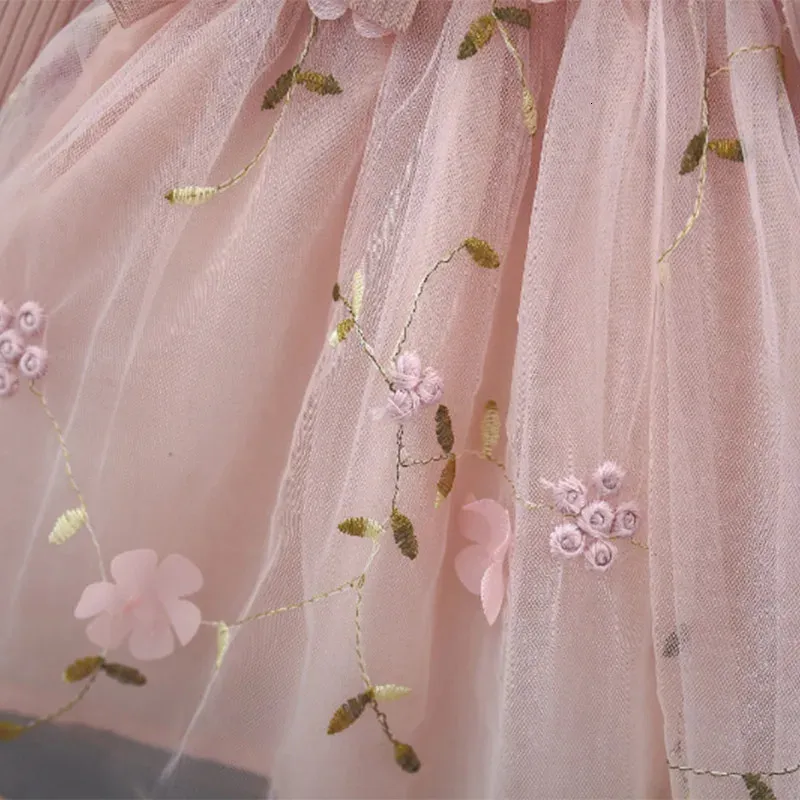 Baby Girl Dress Long Sleeve Knit Mesh Flower Casual Clothes for Spring ...